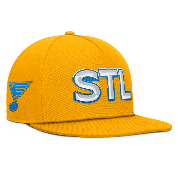 ST. LOUIS BLUES FANATICS STL AUTHENTIC PRO SNAPBACK - GOLD – STL Authentics