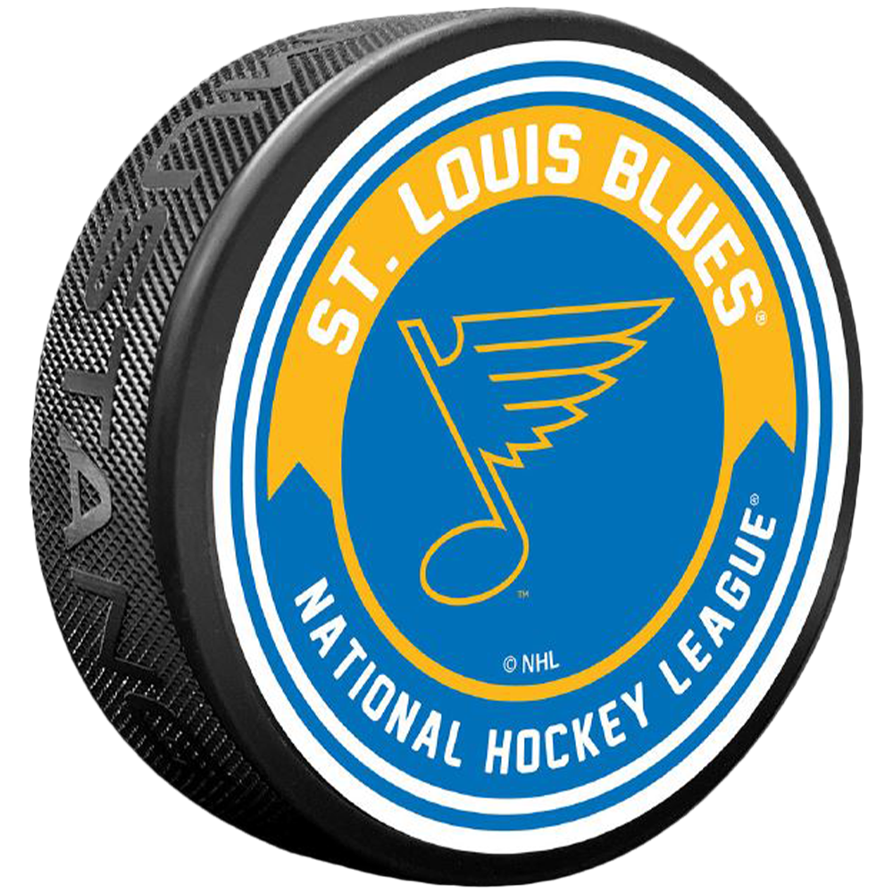 ST. LOUIS BLUES ARROW BLUE NOTE PUCK - 3 INCHES – STL Authentics