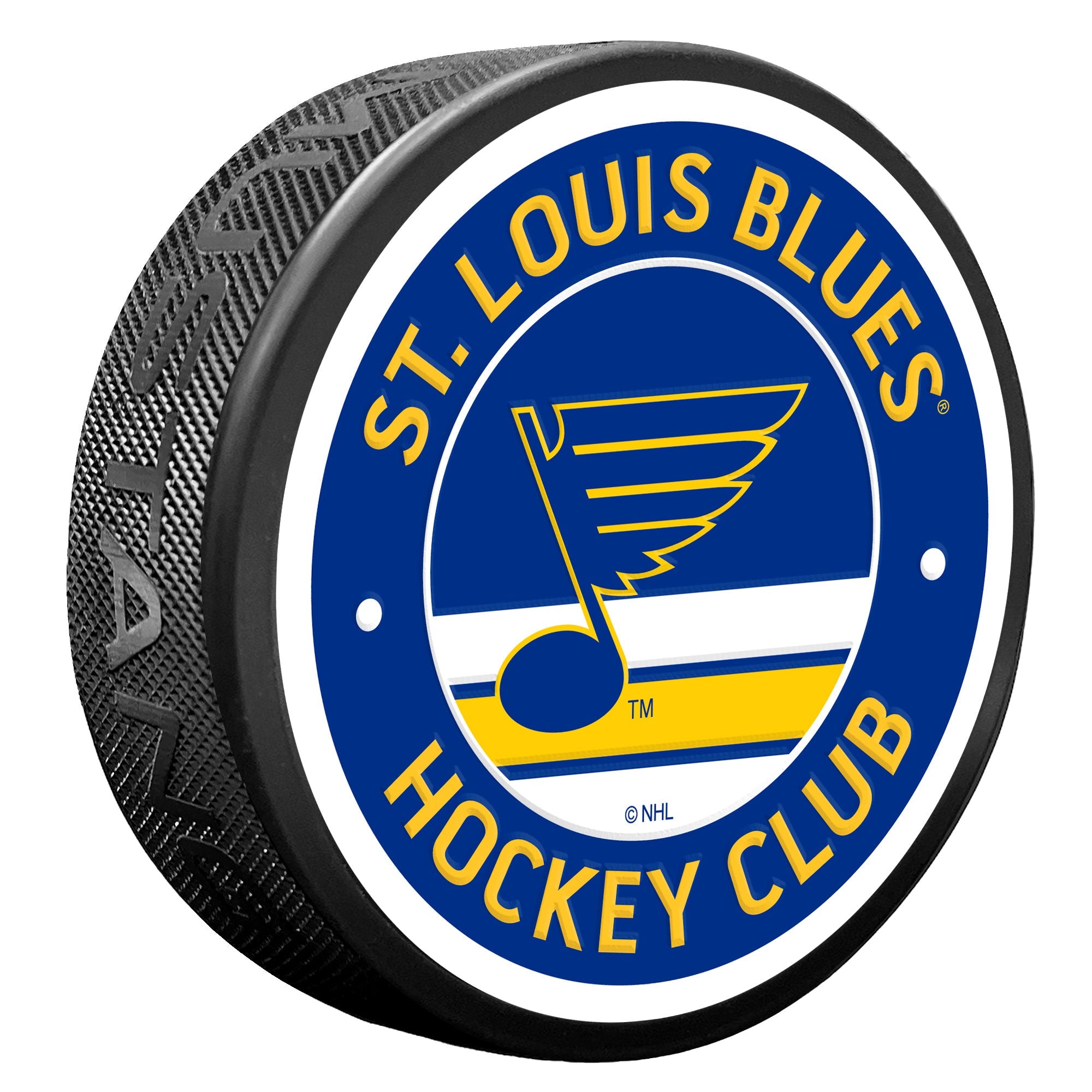 St. Louis Blues Vintage Striped Textured Puck – STL Authentics