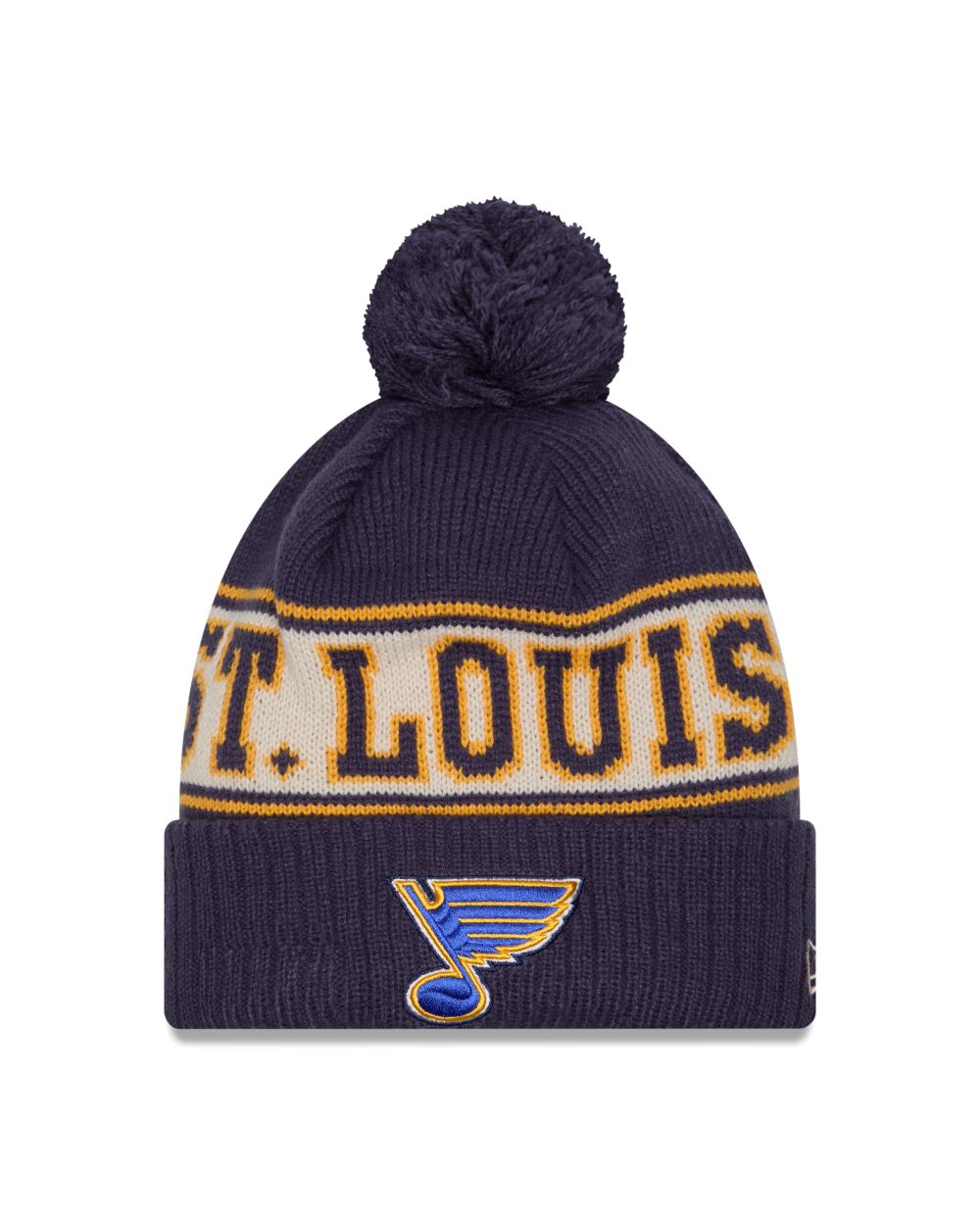 ST. LOUIS BLUES NEW ERA NOTE RETRO POM KNIT - MULTI – STL Authentics